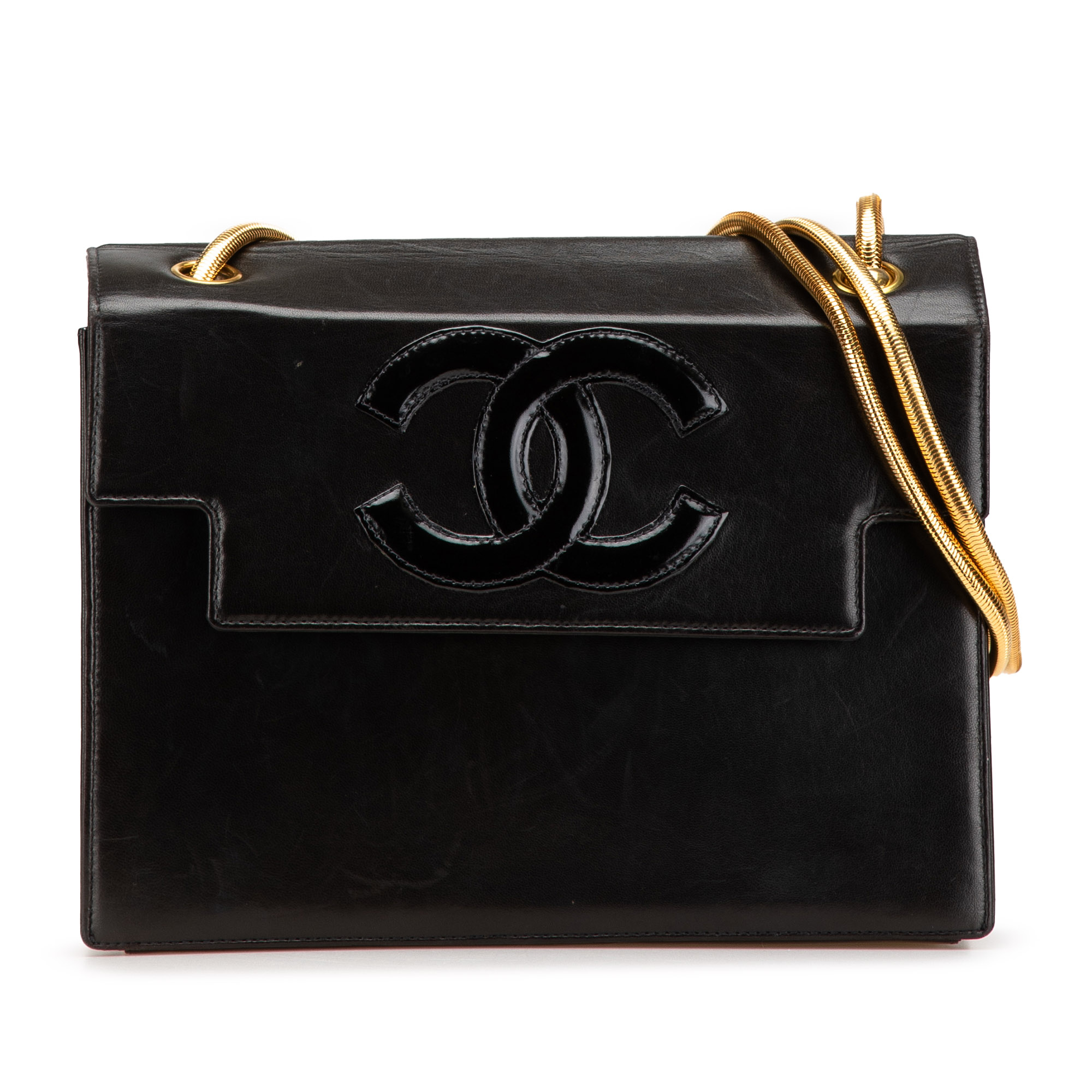 CC Patent Snake Chain Flap | Re-Loved Luxury